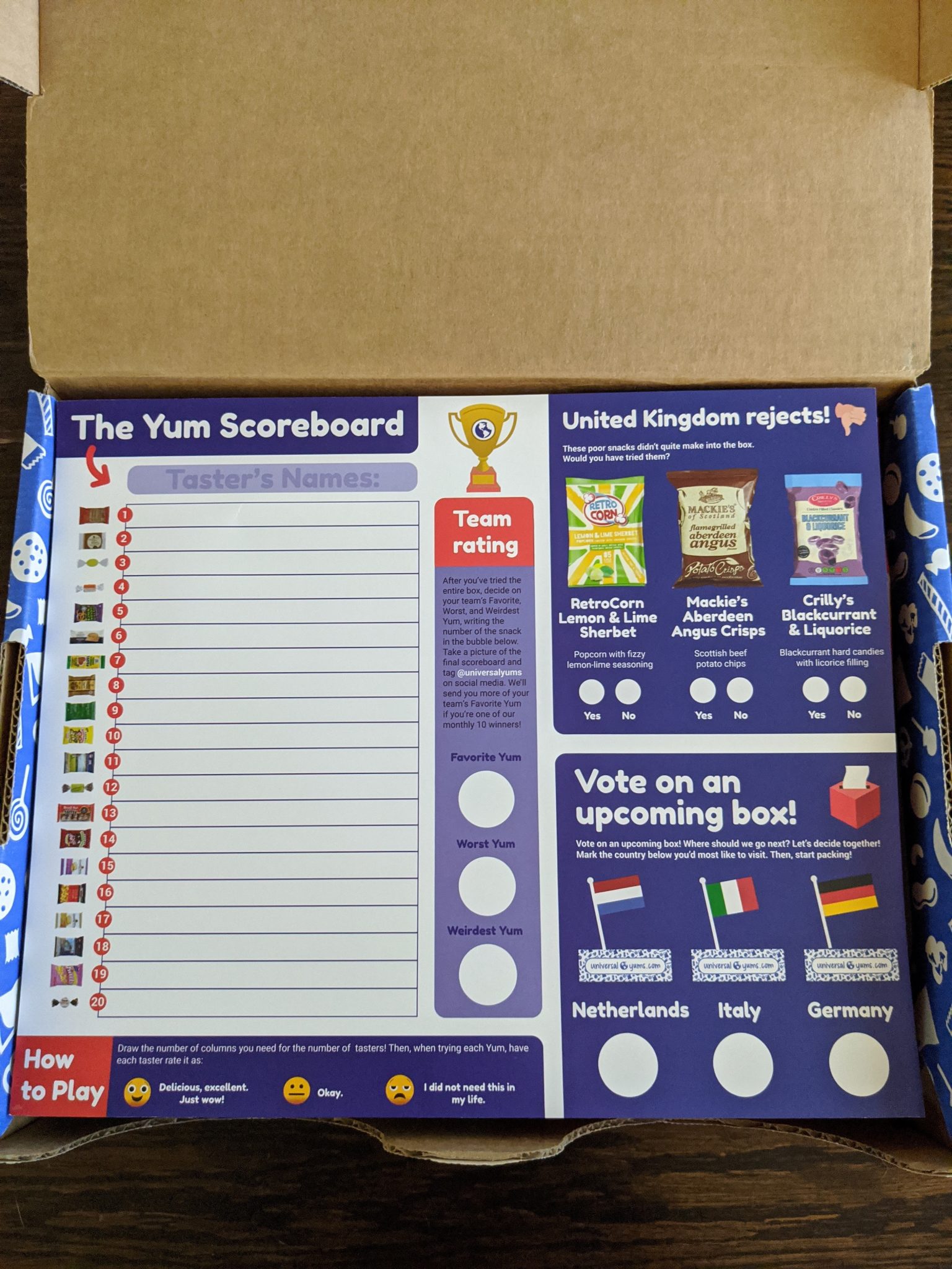 Universal Yums Super Yum Box - UK May / June 2020 - Victors Biscuits